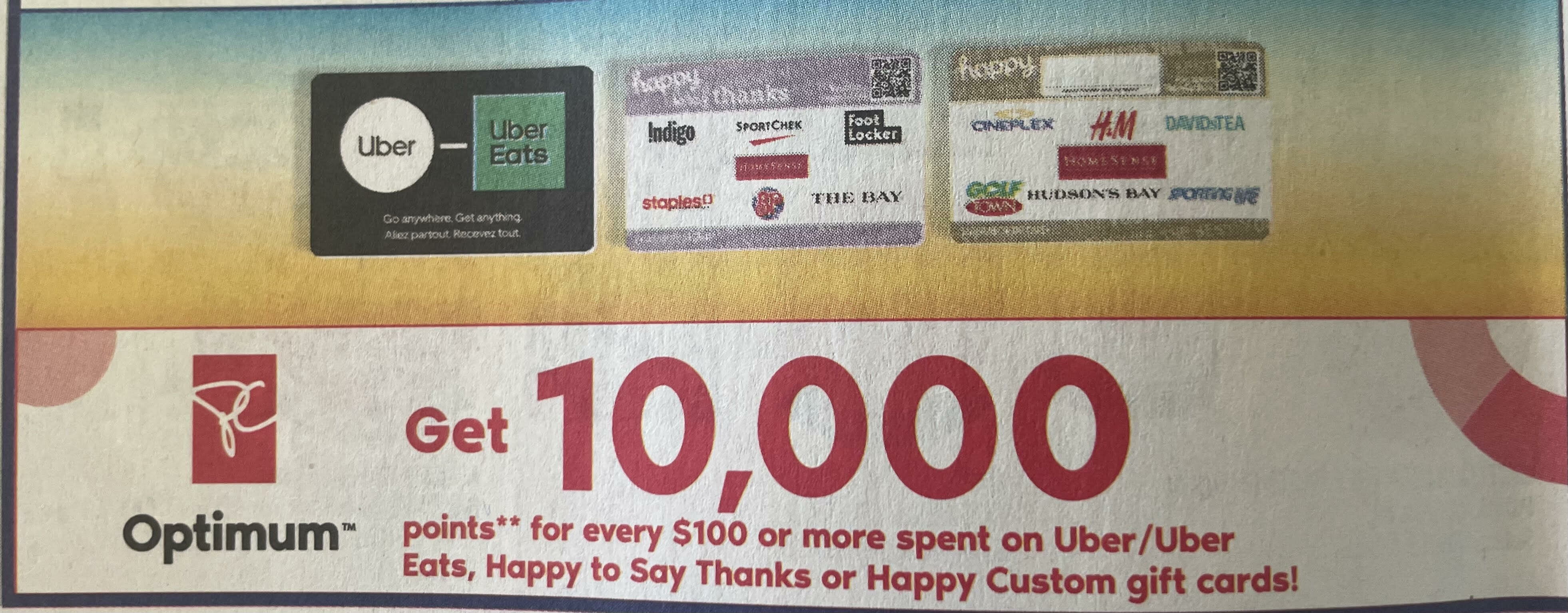 [Shoppers Drug Mart] 10k PCO for every $100 Uber/Uber Eats, Happy to ...