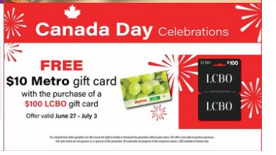 [Metro] Get $10 Metro/Food Basics Gift Card with purchase of $100 LCBO ...