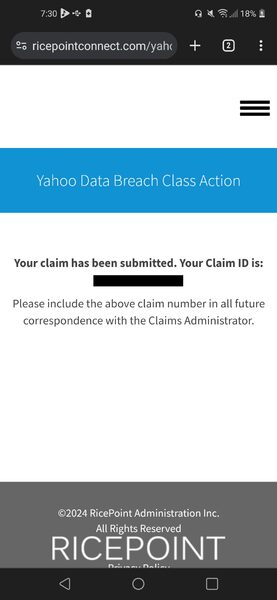 Yahoo Data Breach Class Action Settlement (Apply by December 27, 2024) - Page 6 - RedFlagDeals ...