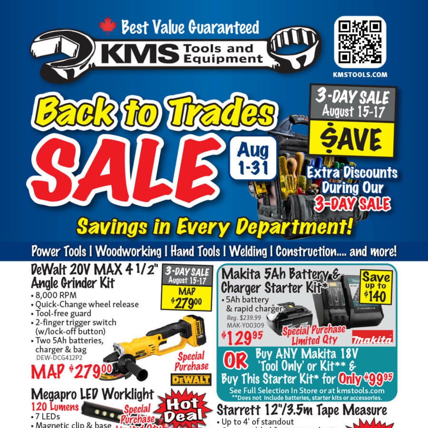 KMS Tools Weekly Flyer - Back To Trades Sale - Aug 1 – 31 ...