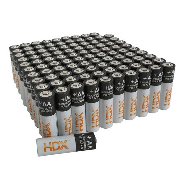 [Home Depot] HDX AA Alkaline Battery (100-Pack) for $15.98 with FS ...