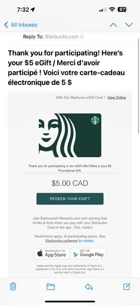 [Starbucks] YMMV: Buy a $25+ eGift Card, get a bonus $5 eGift Card ...