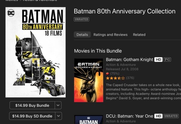 [Microsoft] Batman 80th Anniversary Collection (18 animated films ...