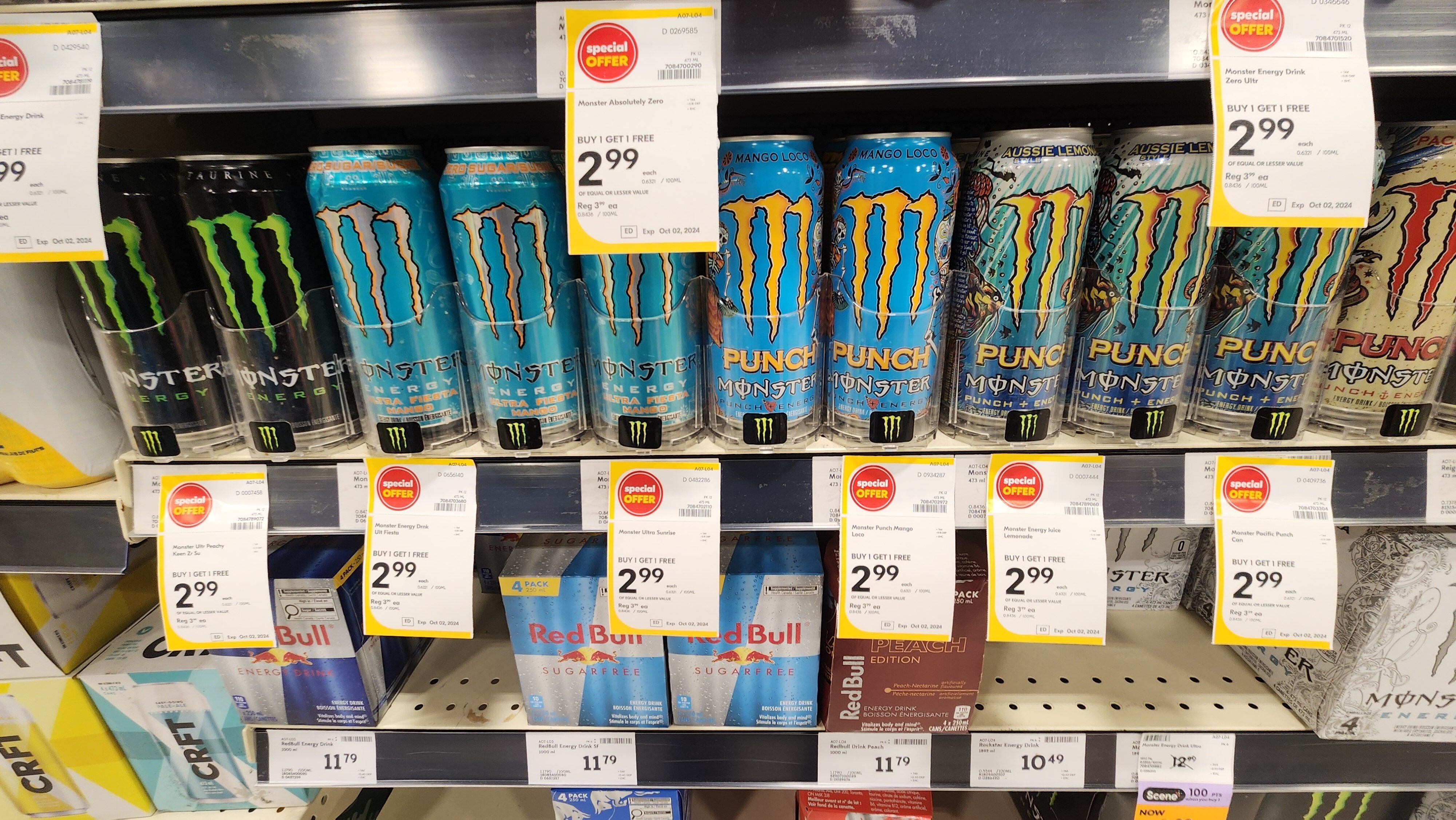 [Sobeys] Safeway Monster Energy drinks bogo $1.50 each - RedFlagDeals ...