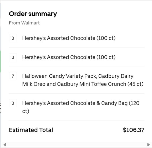 [Uber Eats] Walmart UberEATS - fun size Candies/Chocolate 60% off (YMMV ...