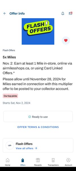 [Air Miles] 5x Miles: Earn At Least 1 Air Mile In-Store, via ...
