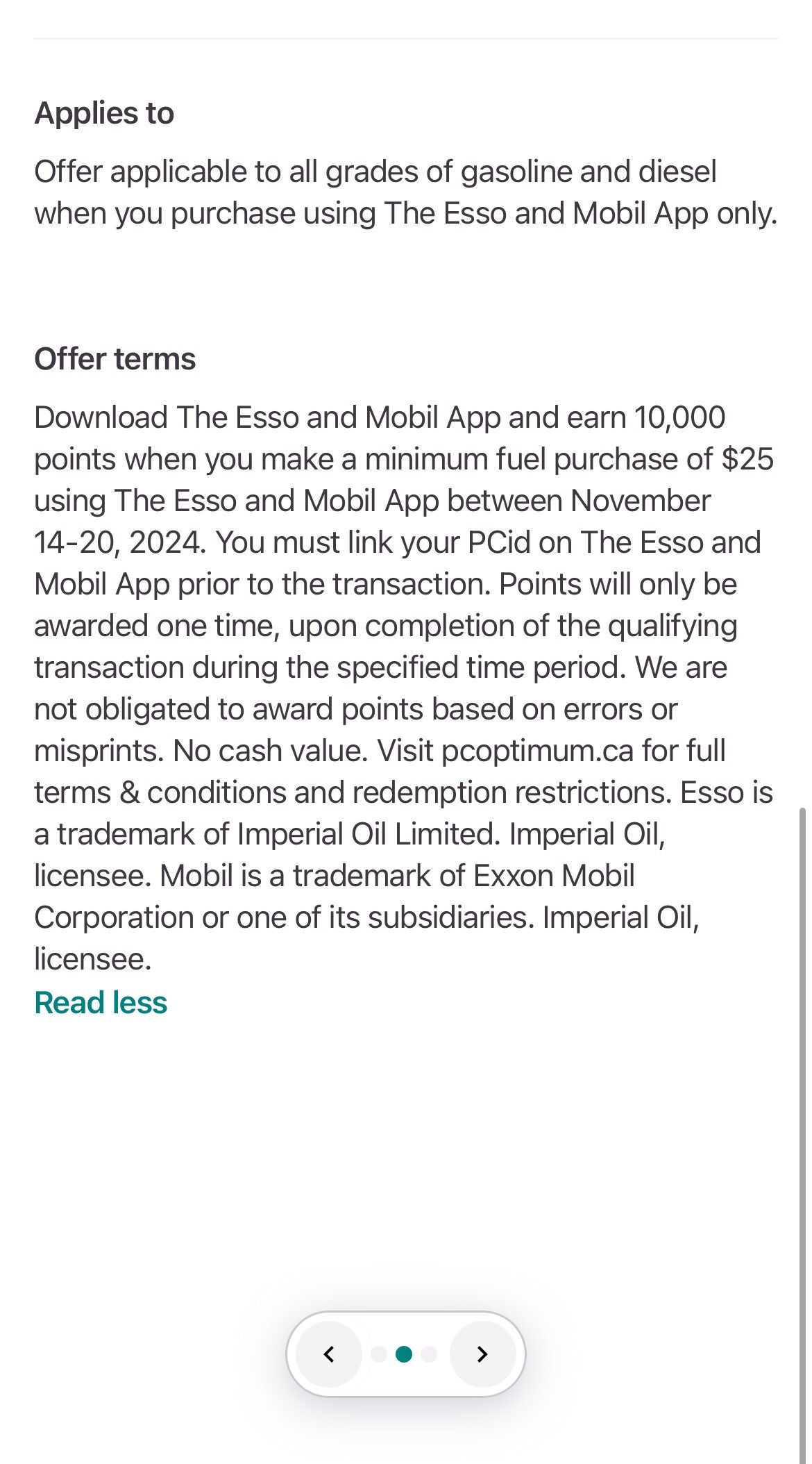 [Esso] YMMV 10,000 PC points download The Esso and Mobil App and spend ...