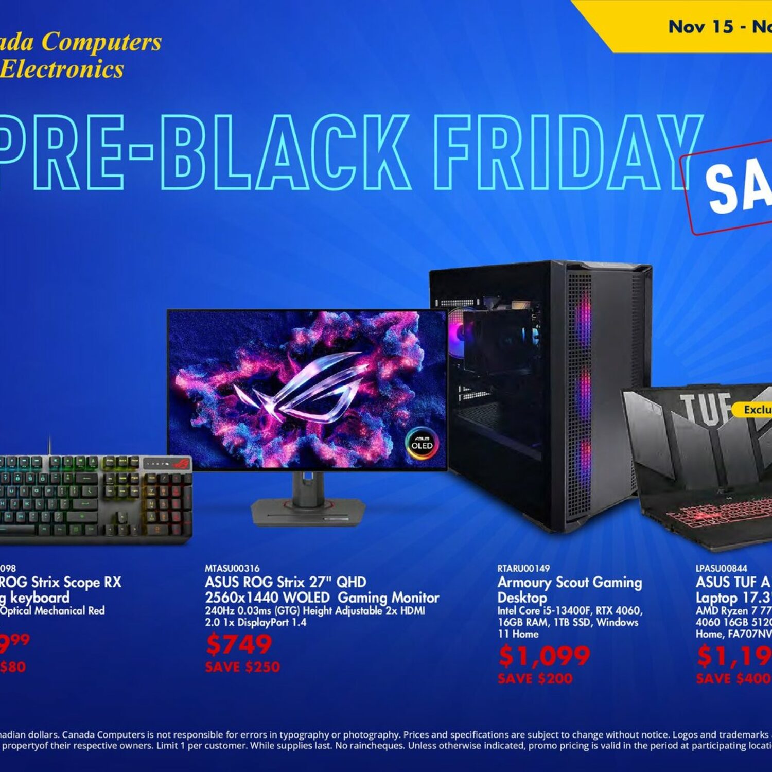 Canada Computers Weekly Flyer - Weekly Deals - Pre-Black Friday Sale ...