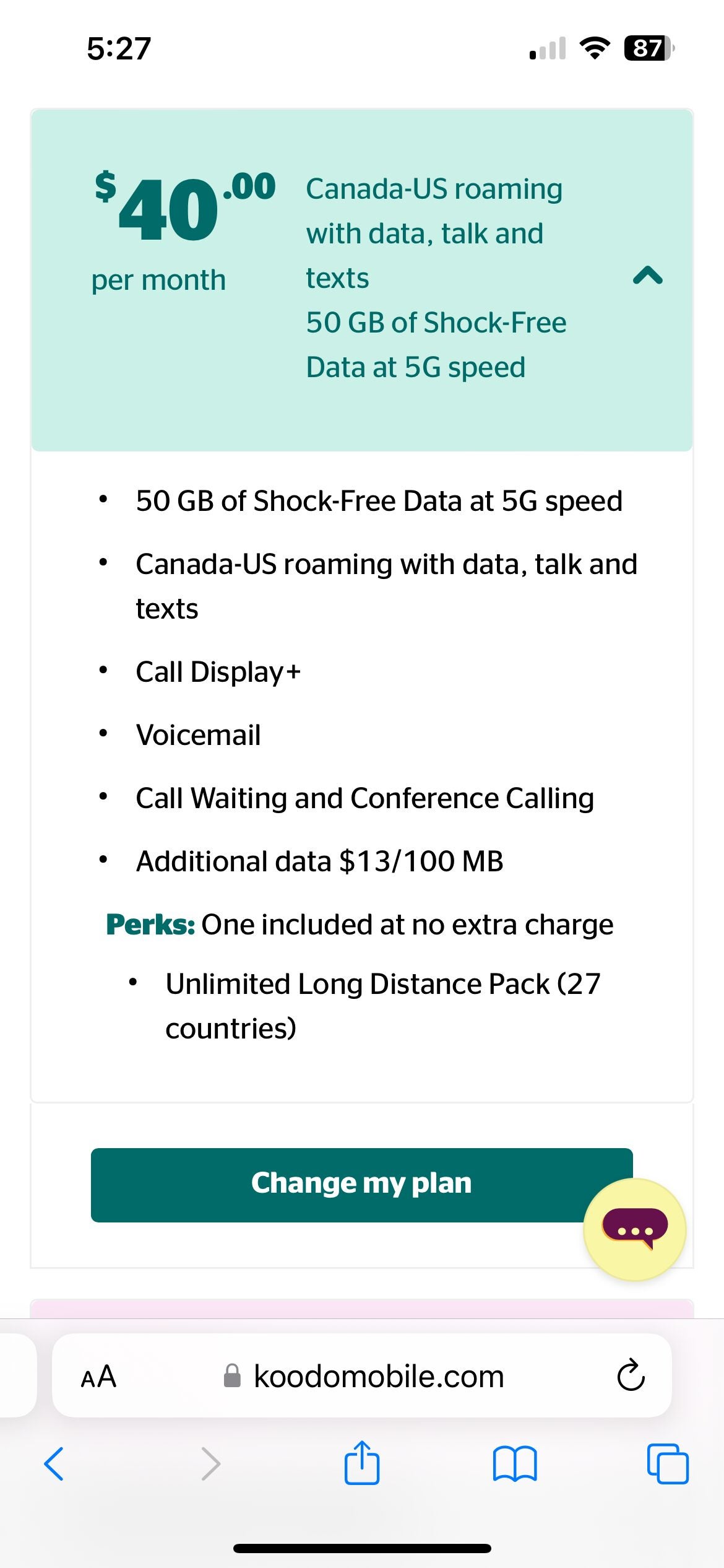 [Koodo] Koodo Existing Customer $40 CAN/US 5G $50GB + $16 Iphone 15 ...