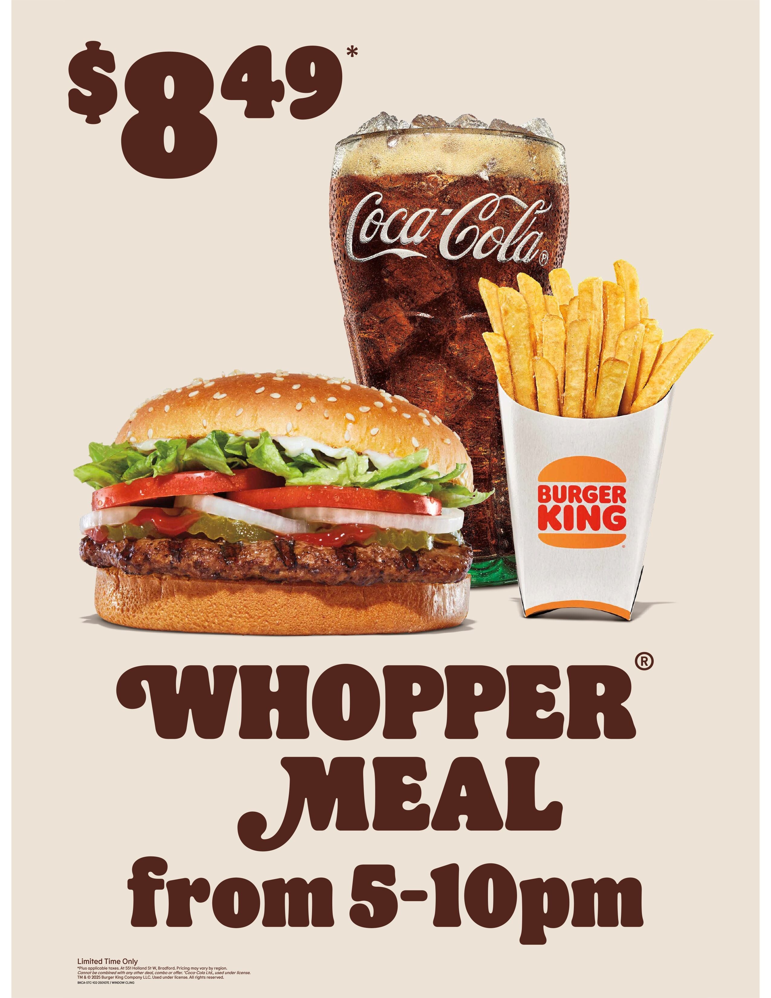 [Burger King] Whopper combo for $8.49 at Burger King Bradford from 5 ...