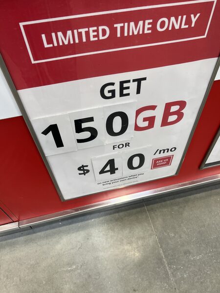 Costco Barrhaven + Staples (Ottawa) - $35 for 150 GB 5G (bell) for ON ...