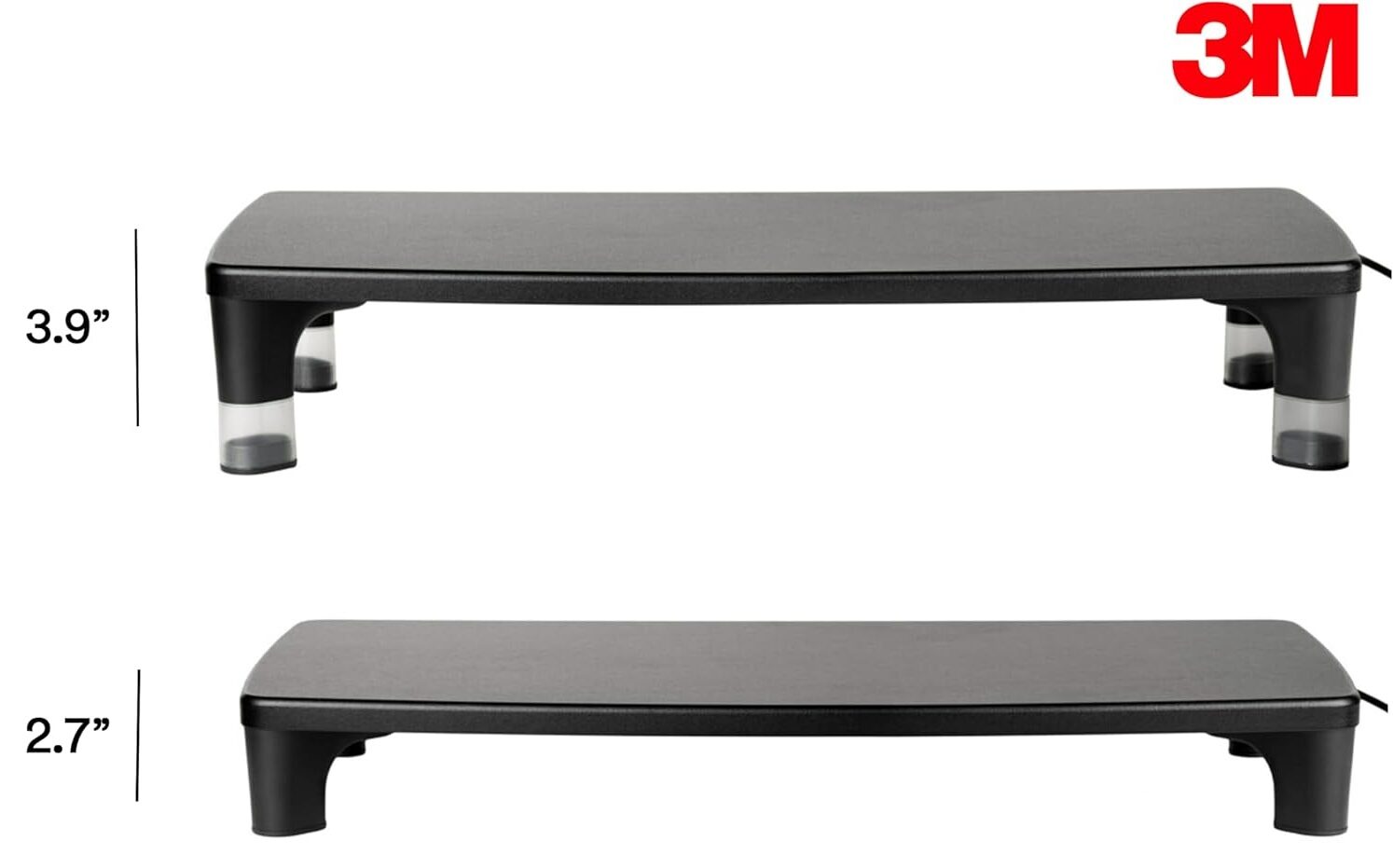 [Princess Auto] 3M Adjustable Monitor Stand with 4-Port USB Hub, Black ...