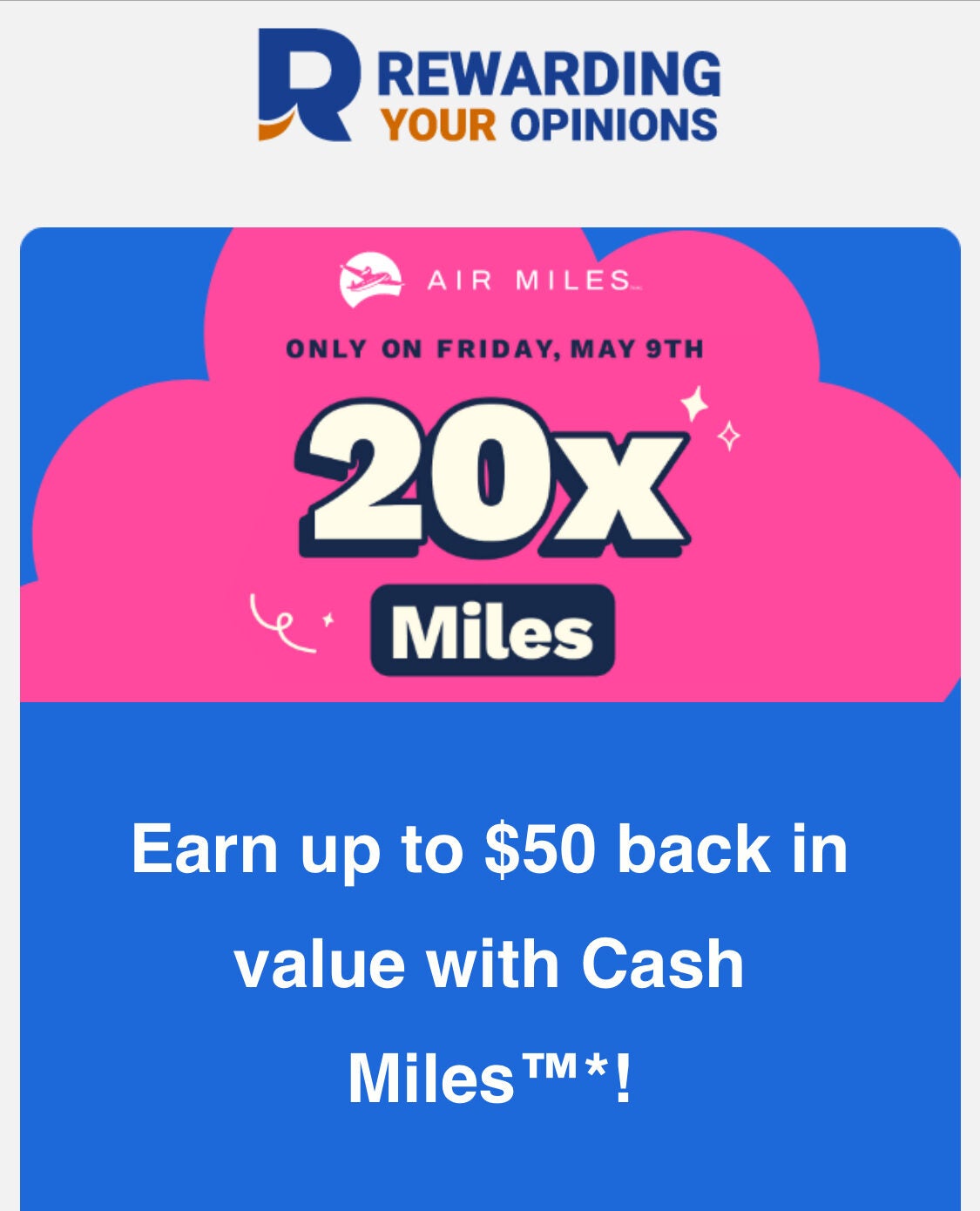 [Air Miles] 20x Air Miles Event. Only On Friday May 9. - Page 2 ...