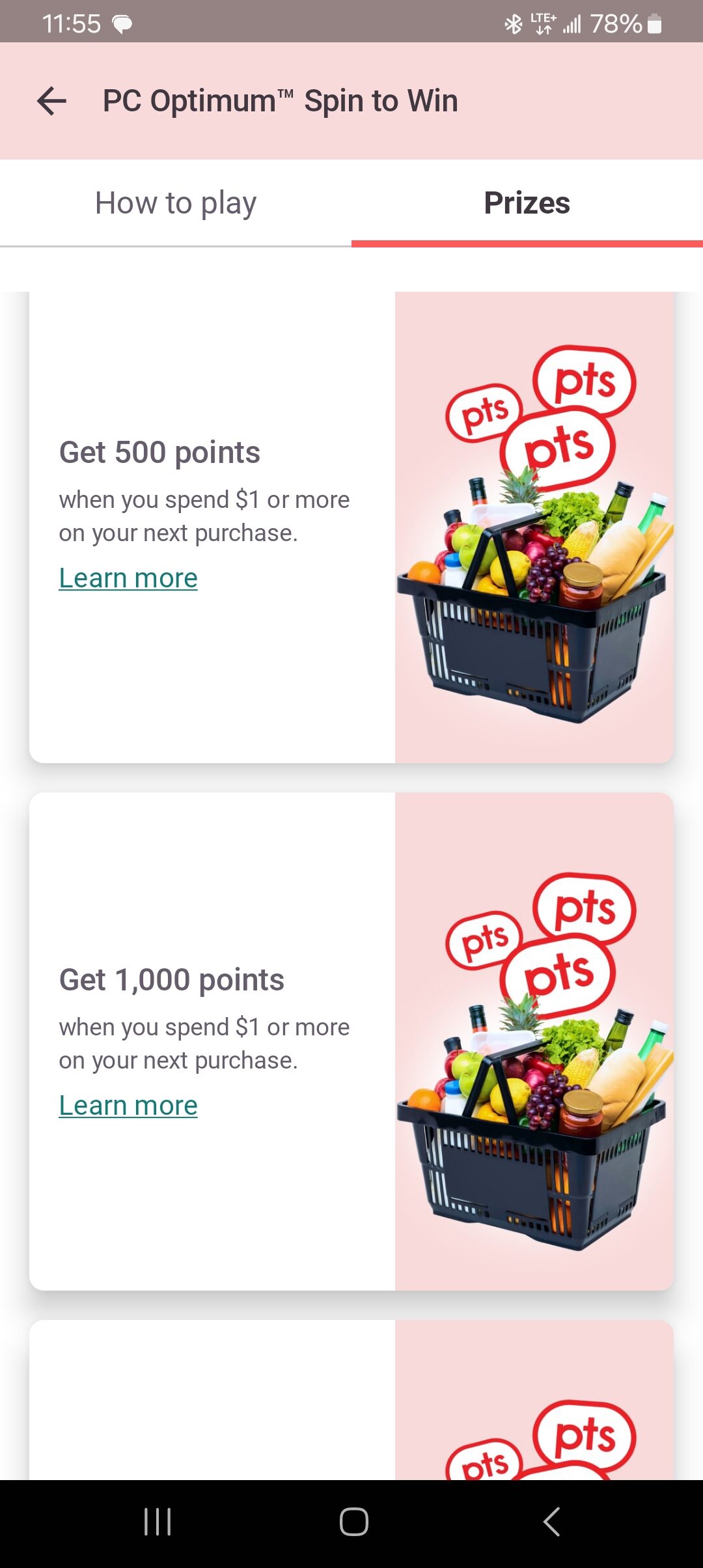 [Loblaws] Get 100 or 5000 PC points for opening your PC Optimum app and ...
