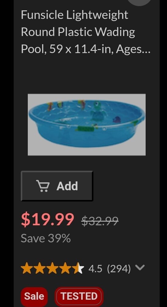 [Canadian Tire] Kids wading pool (Large 59" diameter) $19.99 ...