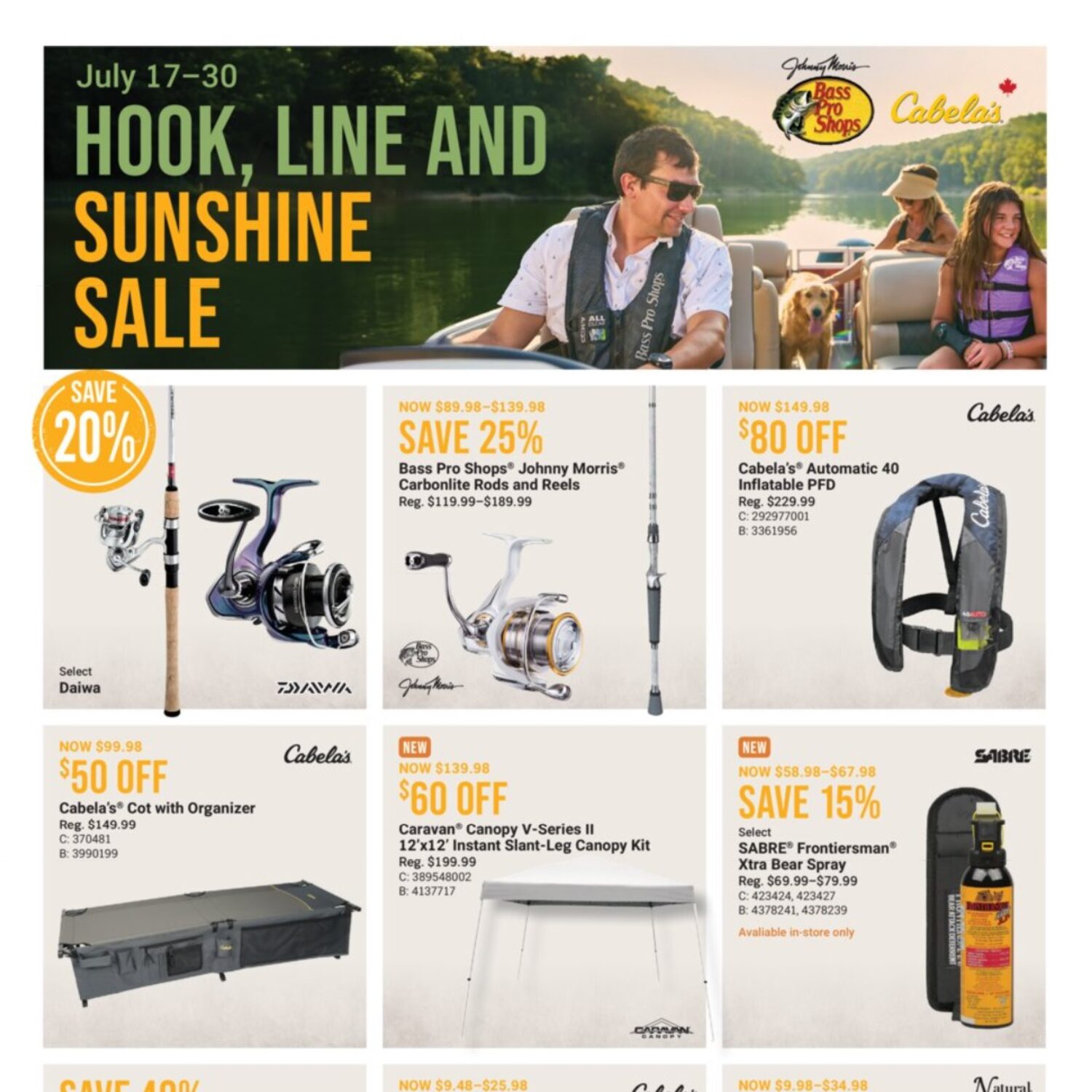 Cabelas Weekly Flyer - Hook, Line & Sunshine Sale - Jul 17 – 30 - RedFlagDeals.com