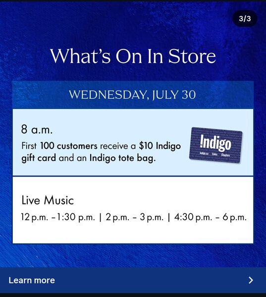 [Indigo] (DOWNTOWN TORONTO) Grand Opening - FREE Tote bags and $10 ...