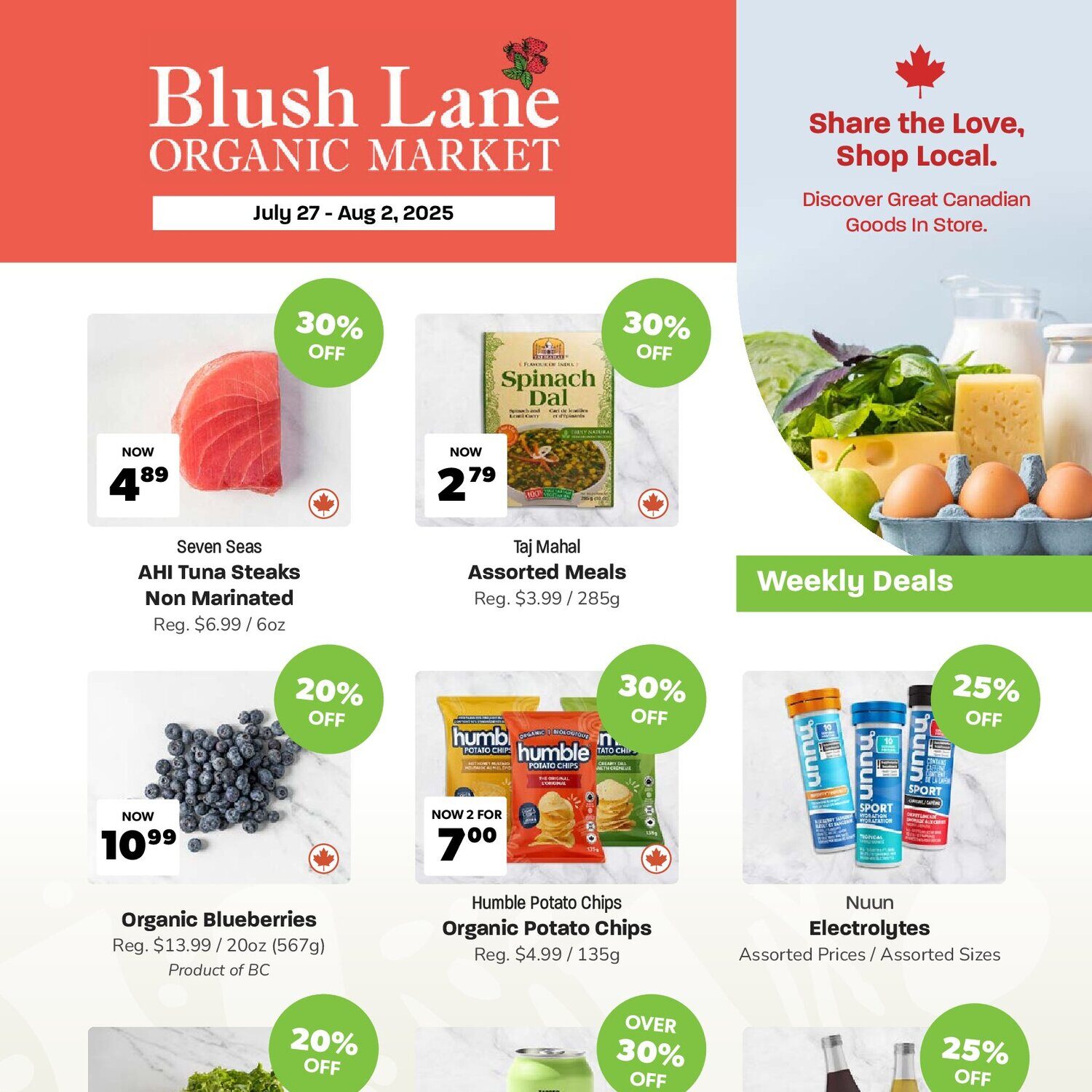 Blush Lane Organics Weekly Flyer - Weekly Specials - Jul 27 – Aug 2 ...