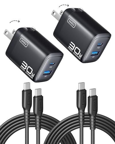 [Amazon.ca] INIU 2-Pack 30W Fast Charging 2-Port USB C Charger Block ...