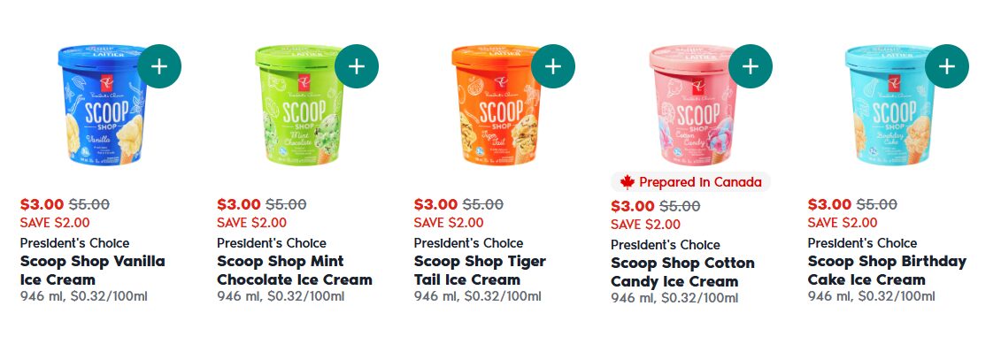 [No Frills] PC Scoop Shop Ice Cream 946ml $3.00 + 1000 PCO points (reg ...