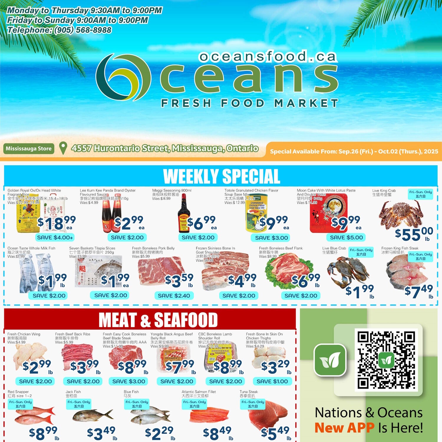 Oceans Fresh Food Market Weekly Flyer - Weekly Specials - Sep 26 – Oct ...