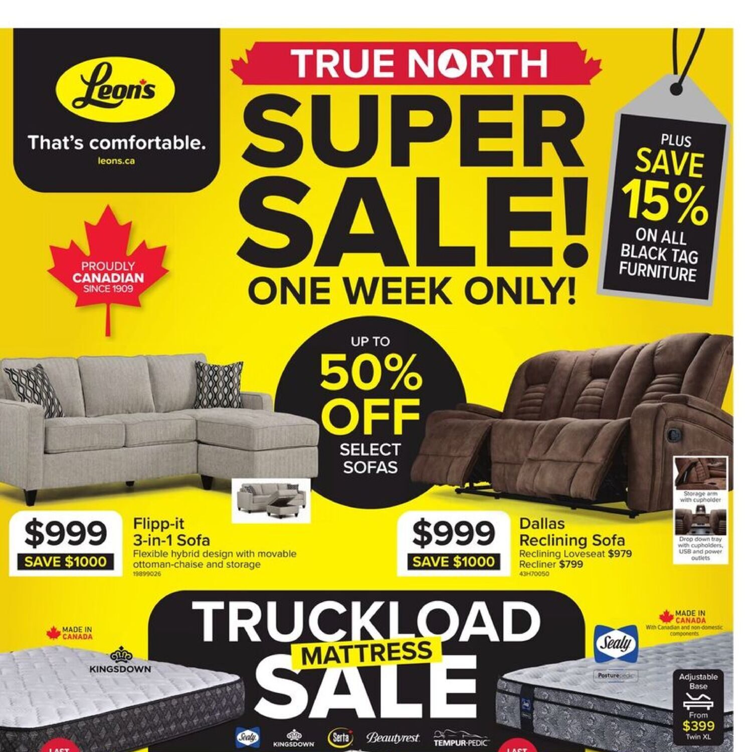Leon's Weekly Flyer - True North Sale (AB, SK & MB) - Oct 2 – 8 ...