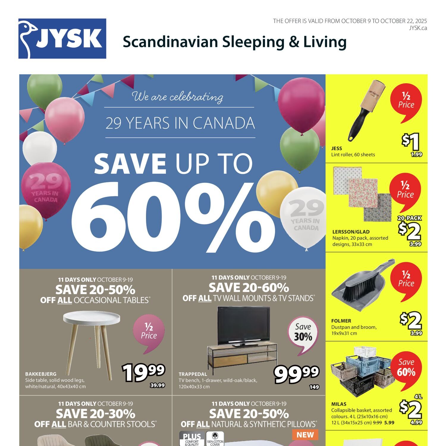 JYSK Weekly Flyer - Weekly Deals - Oct 9 – 22 - RedFlagDeals.com