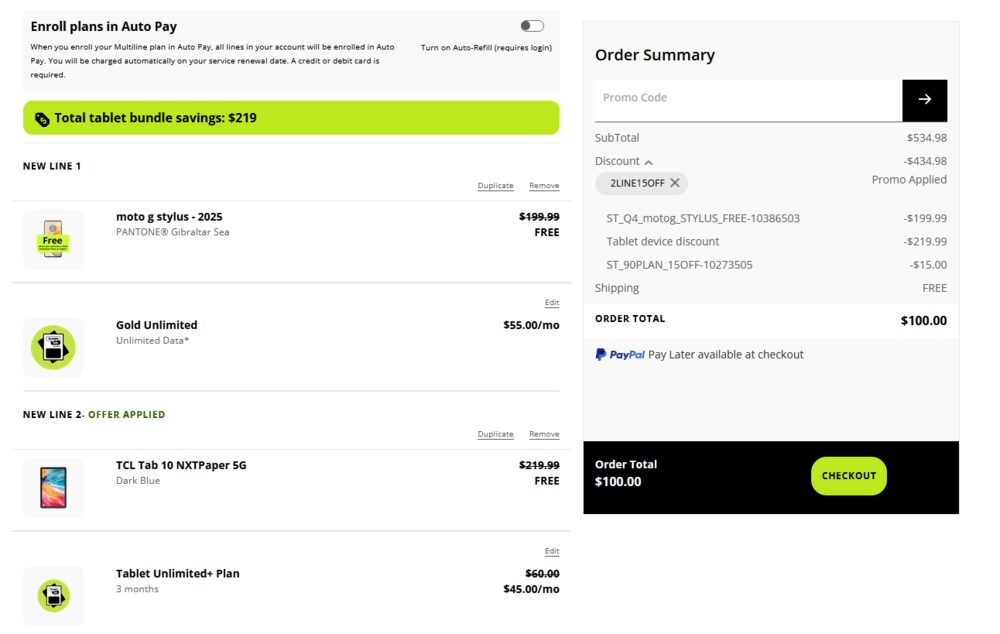 [Straight Talk] USA Deal - Moto G Stylus 2025 + TCL Tab 10 NXTPaper 5G ...