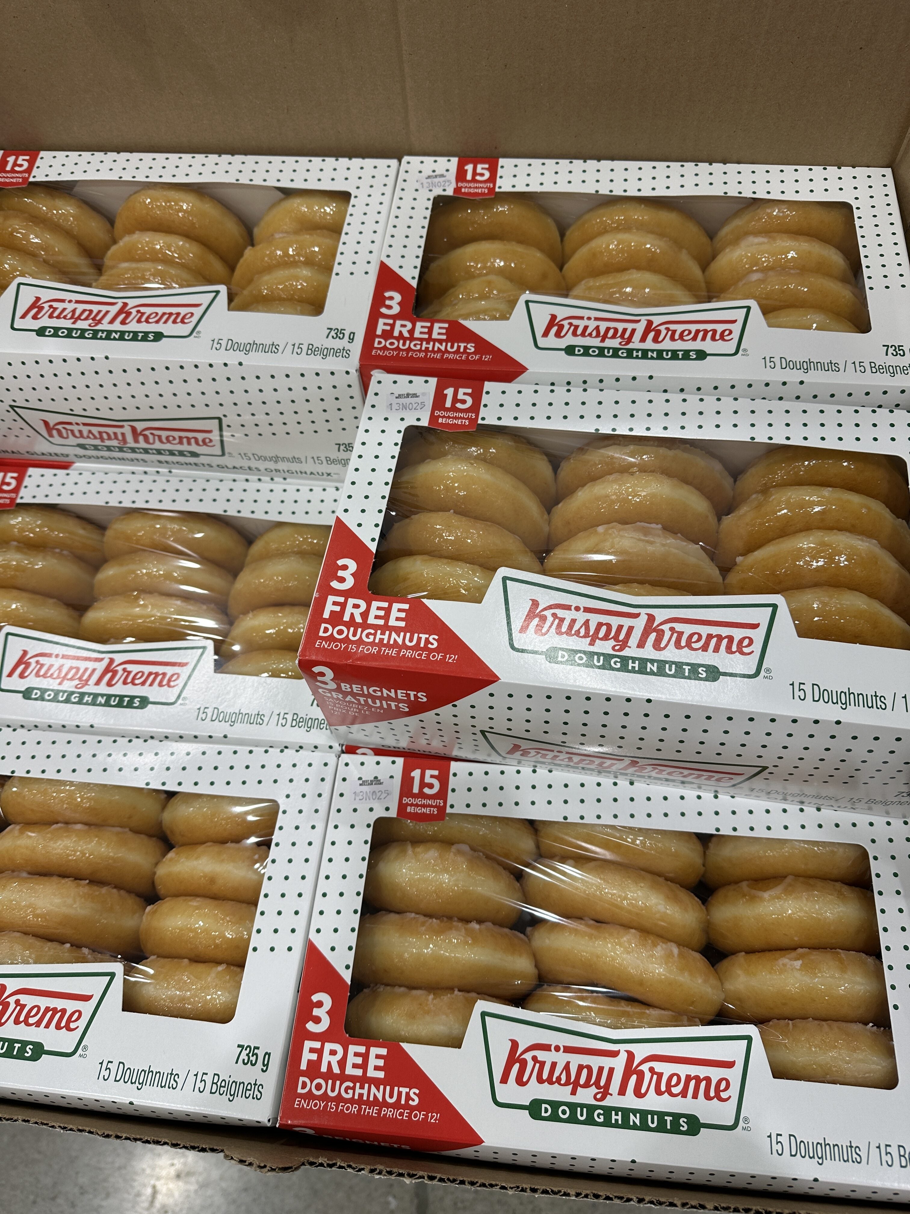 [Costco] Costco Krispy Kreme Donuts $11.99 for 15 pack original glazed ...