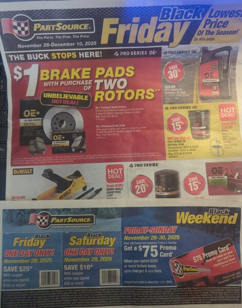 [PartSource] [BF] Pro-Series OE+ Premium Brake Pads $1 w/ purchase of ...