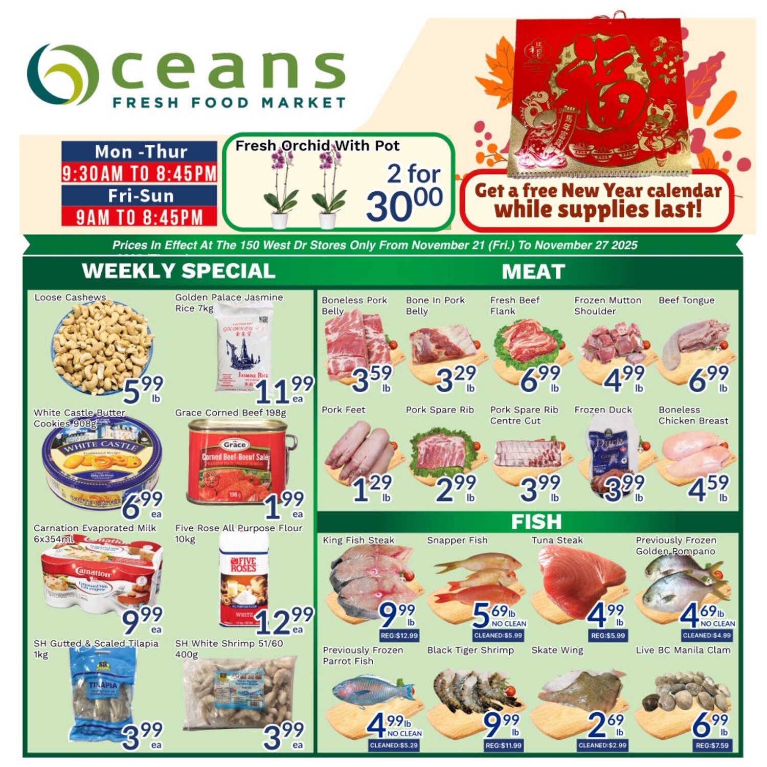 Oceans Fresh Food Market Weekly Flyer - Weekly Specials - Nov 21 – 27 ...