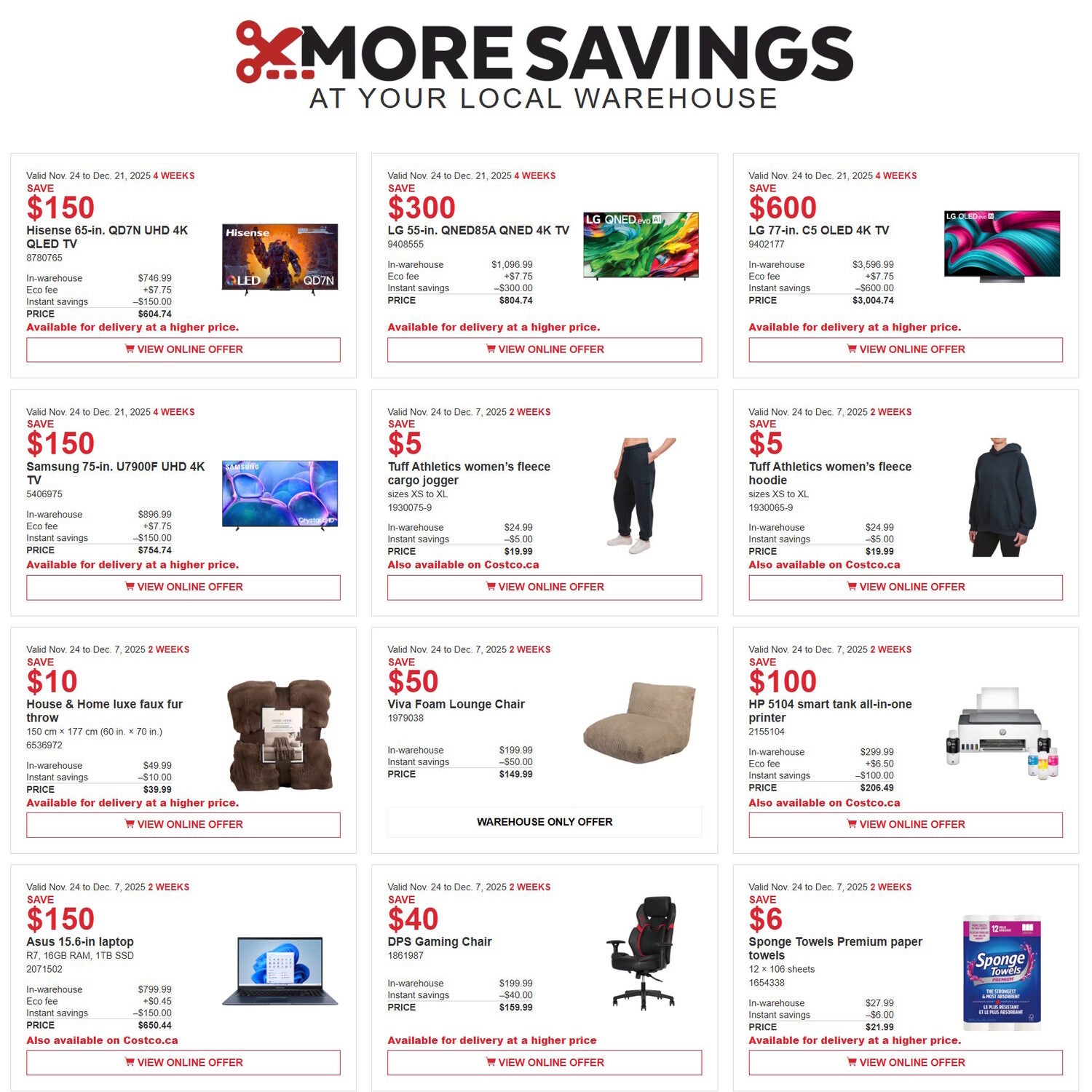 Costco Weekly Flyer - More Savings (BC) - Nov 24 – Dec 7 - RedFlagDeals.com