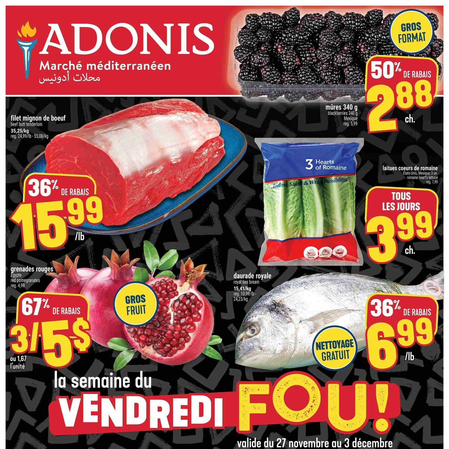 Marche Adonis Weekly Flyer - Weekly Specials (QC) - Nov 27 – Dec 3 ...