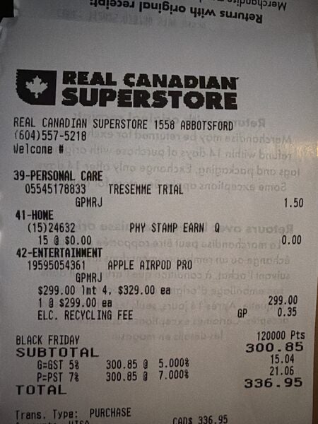 [Real Canadian Superstore] [Black Friday] AirPods Pro 3rd Generation ...
