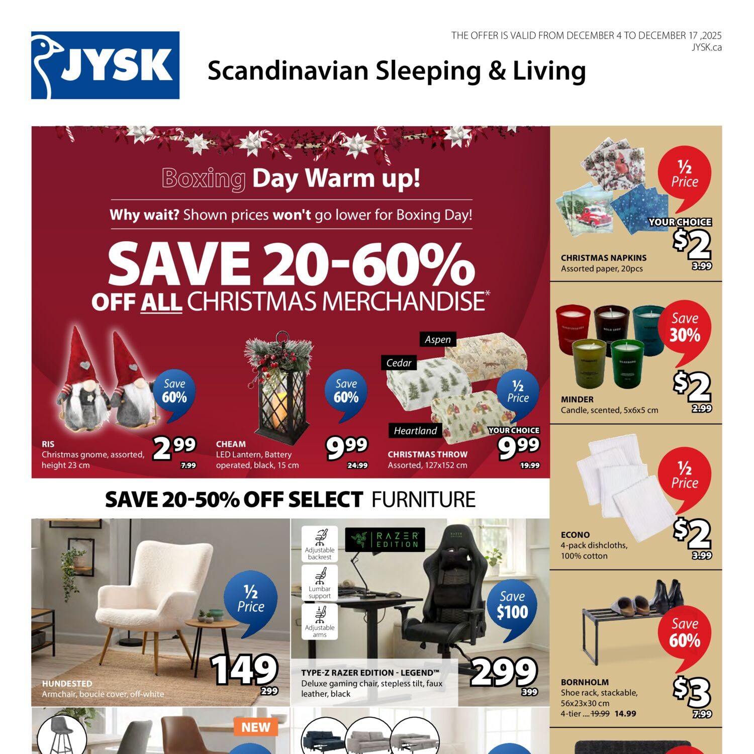 JYSK Weekly Flyer - Weekly Deals - Dec 4 – 17 - RedFlagDeals.com