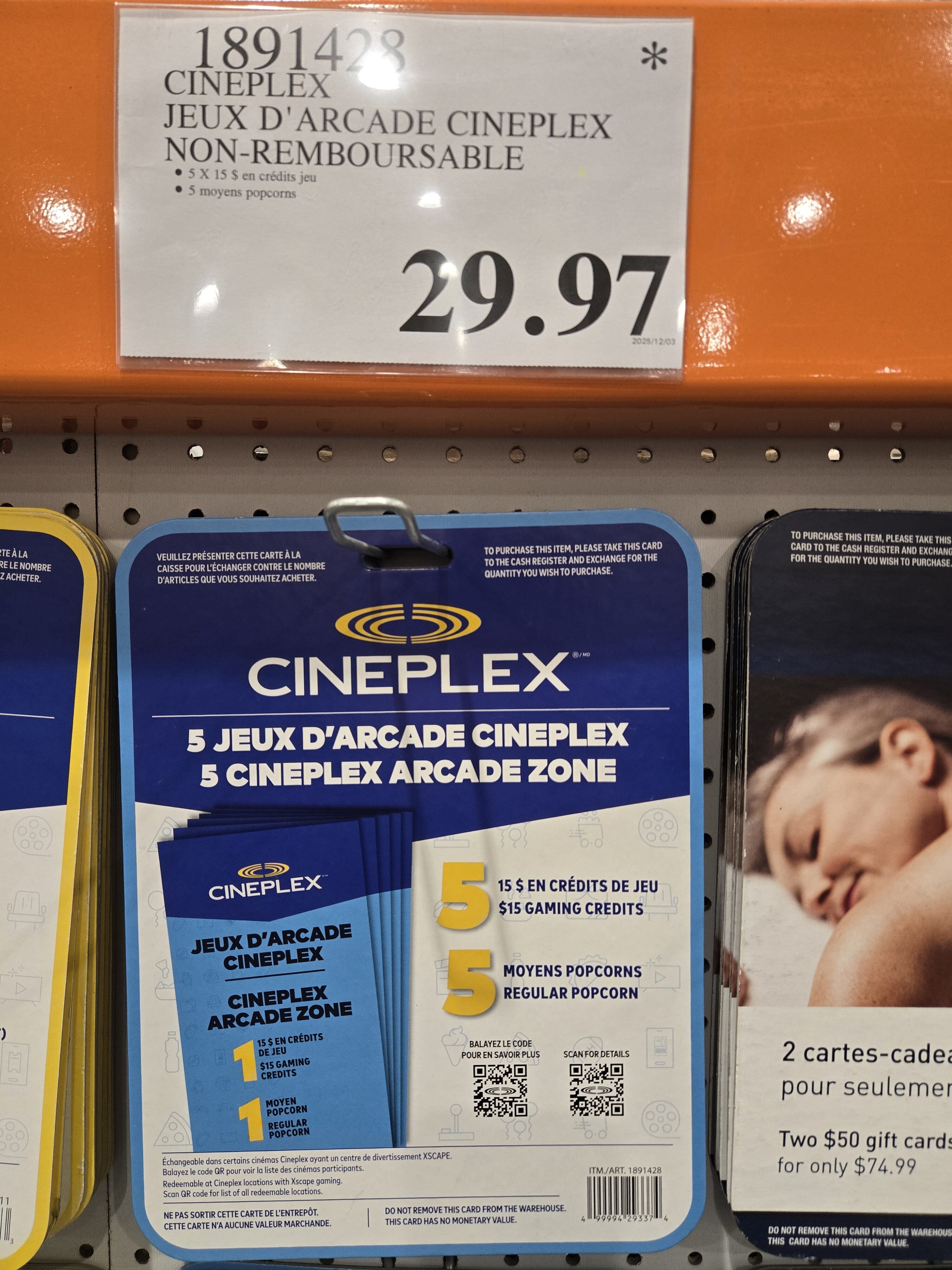 [Costco] Cineplex Gift Card at Costco: 5 Medium Popcorn & $75 Gaming ...