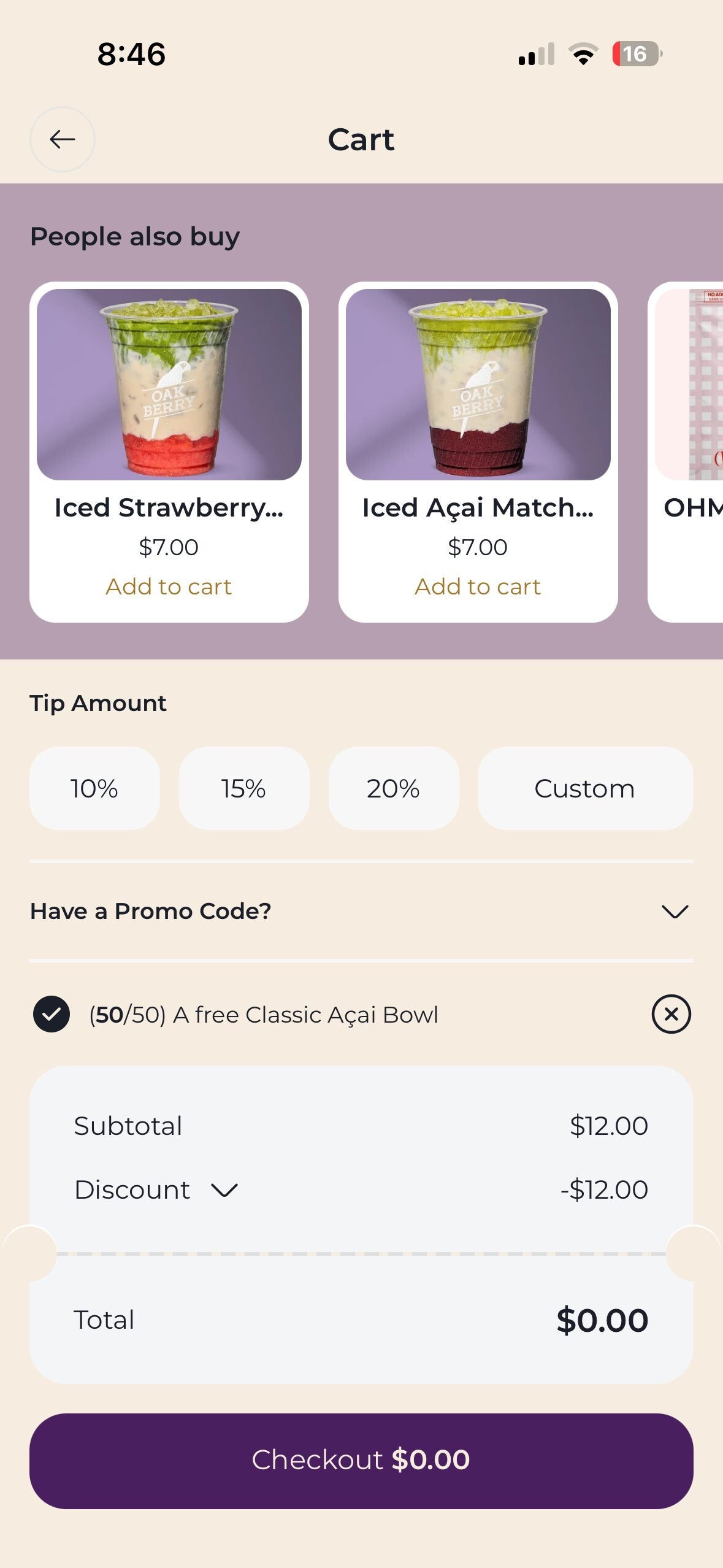 [Oakberry] Free Classic Açai Bowl when you download the app ...