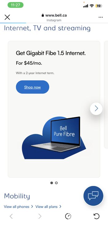 [Bell] Gigabit Fibe 1.5 $45/mo. and 3 $55/mo. Internet Promo (FTTH ...