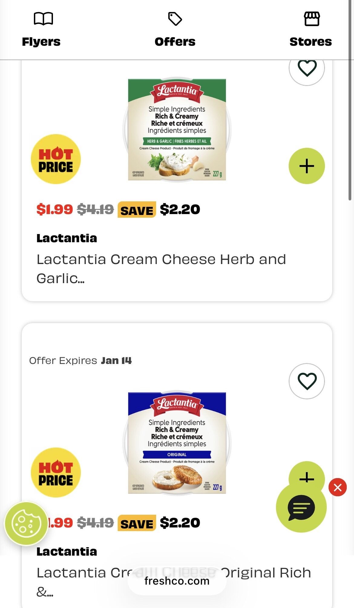 [Freshco] Lactantia cream cheese - $1.99 | $0.50 (After coupon, YMMV ...