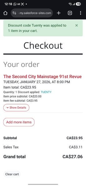 [Second City] Toronto - Jan 27. $20 Second City tickets - RedFlagDeals ...
