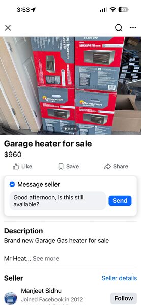 [Princess Auto] Garage Heater - HeatStart 50k,80k,125k clearance at ...