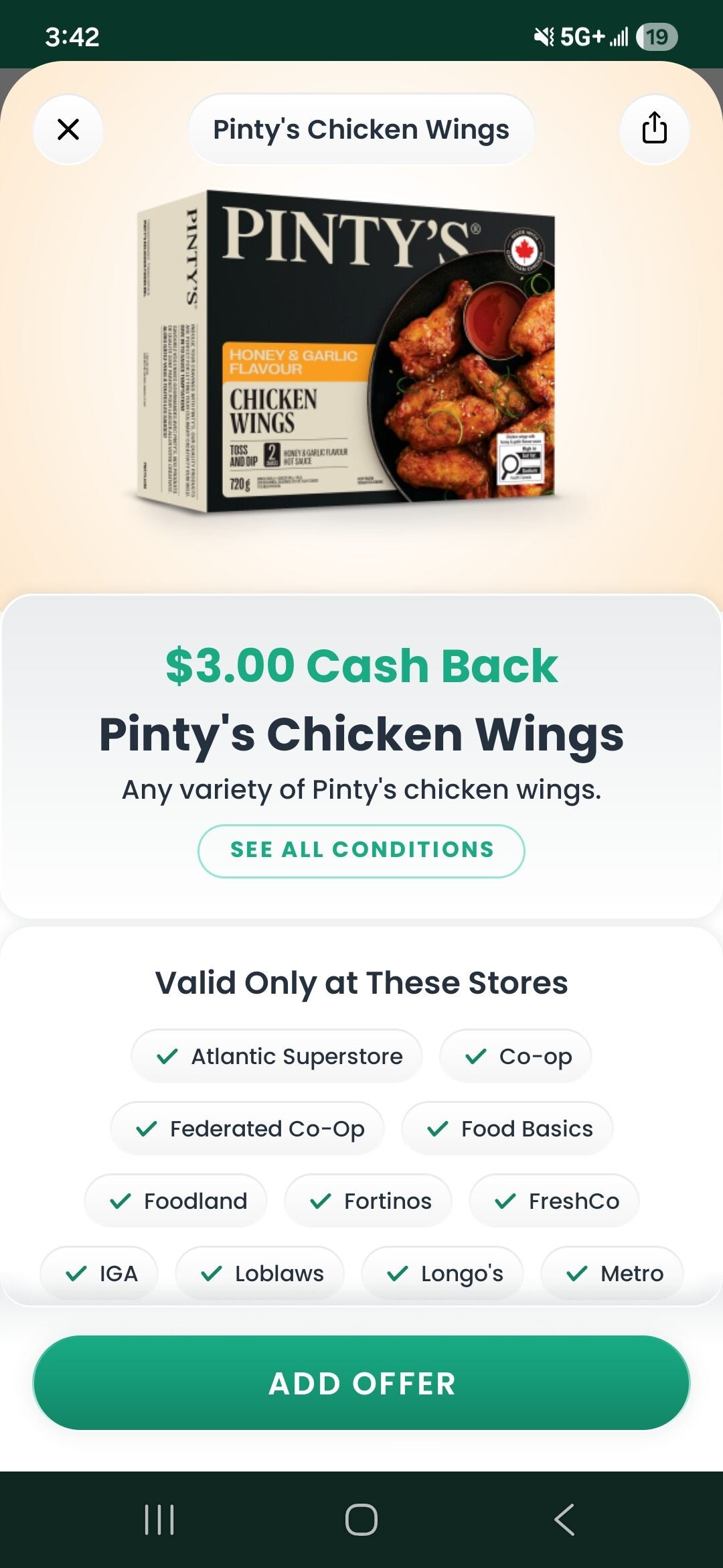 [IGA] Pinty's Chicken Wings $6.88 & $3 C51 Cashback (max 4 boxes ...