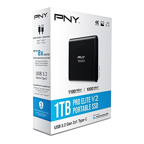 [Amazon.ca] PNY Pro Elite V2 1TB USB 3.2 Gen 2x1 Type-C Portable Solid ...