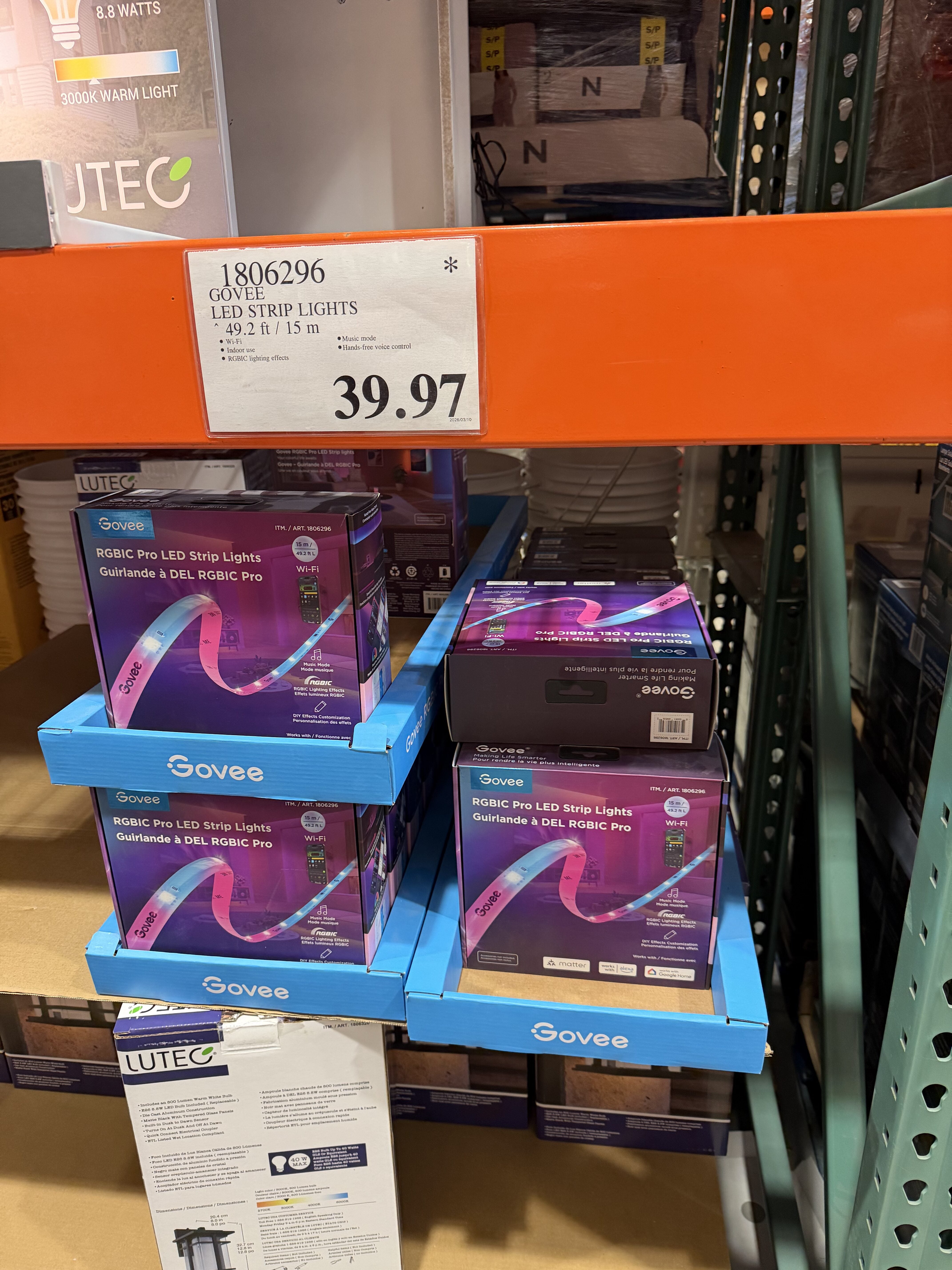[Costco] Govee RGBIC Pro LED Strip Lights $39.97, Costco Waterloo ...
