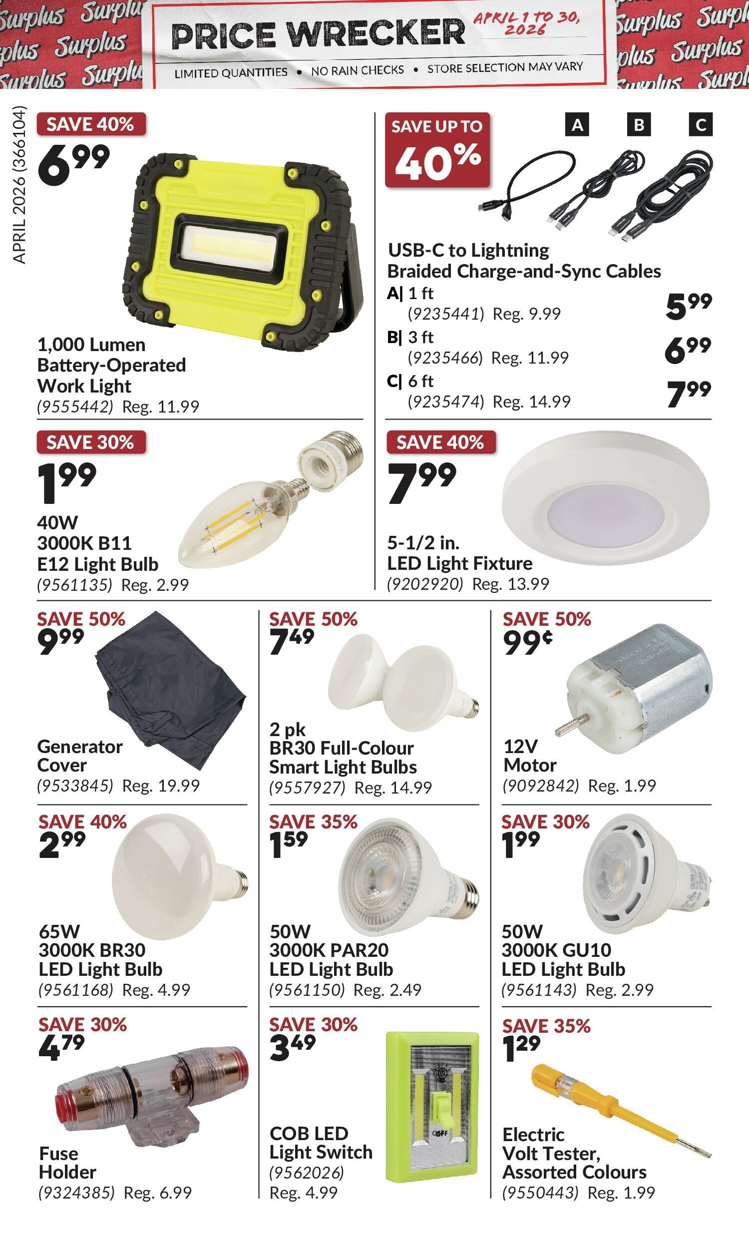 Princess Auto Weekly Flyer - Price Wrecker - Apr 1 – 30 - RedFlagDeals.com