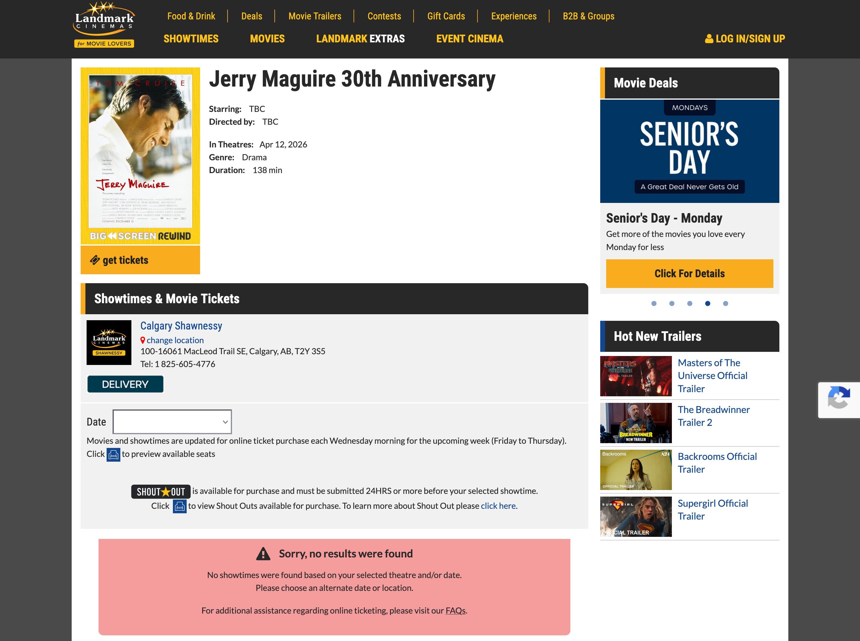 [Landmark Cinemas] $8.99 classic films @ Landmark Cinemas. Next one ...