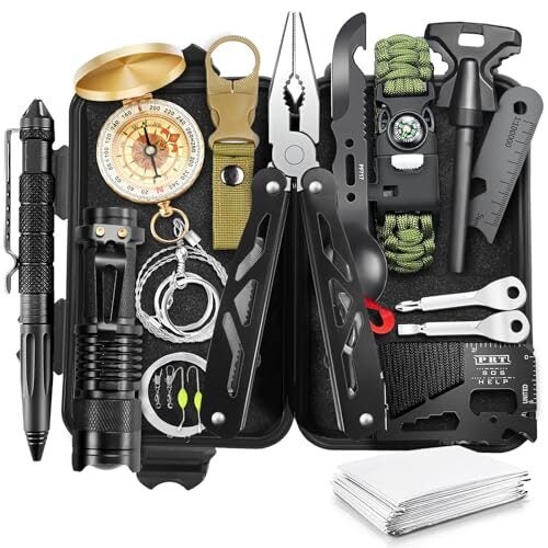 [Amazon.ca] Dusor 19 in 1 Survival Kit Gifts for Men - $25.79 (40% off ...
