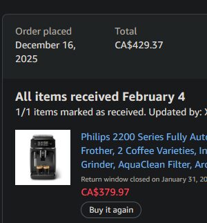[Amazon.ca] Philips 2200 Series Fully Automatic Espresso Machine - $399 ...
