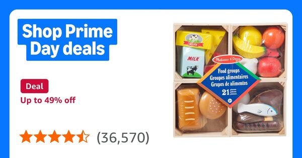 [Amazon.com] [Prime Day] Melissa & Doug Food Groups, 21-Piece Wooden ...